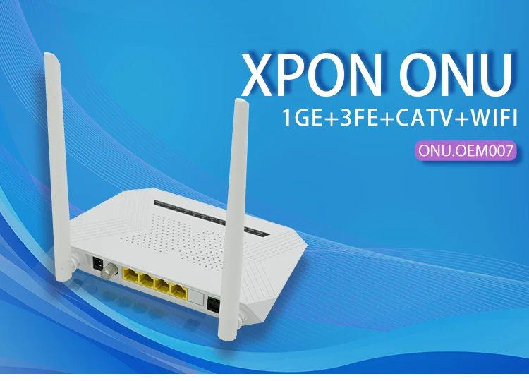 QUEENTON CATV XPON ONU 1GE 3FE WIFI Router Modem , RF Port GEPON CATV ...