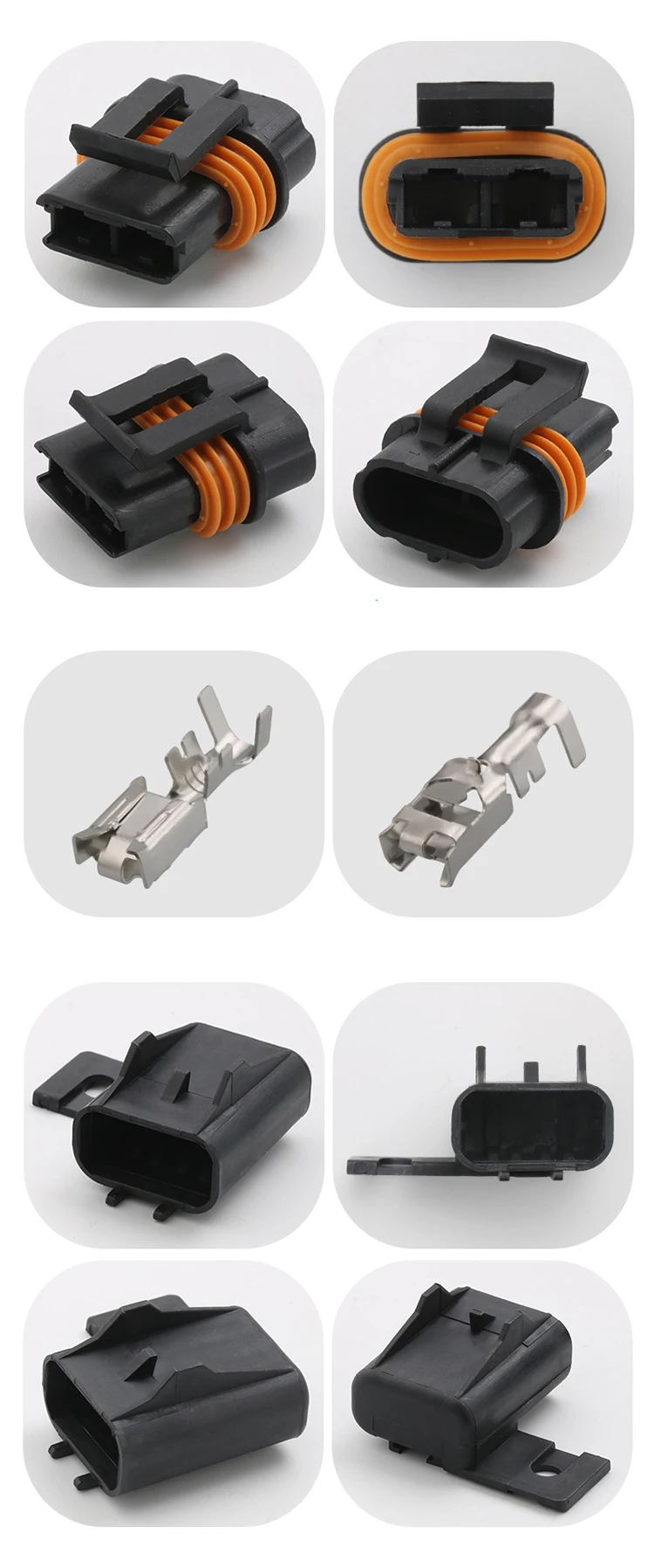 2 Pin Male Female Car Connector Sealed Automotive Electrical Plug ...