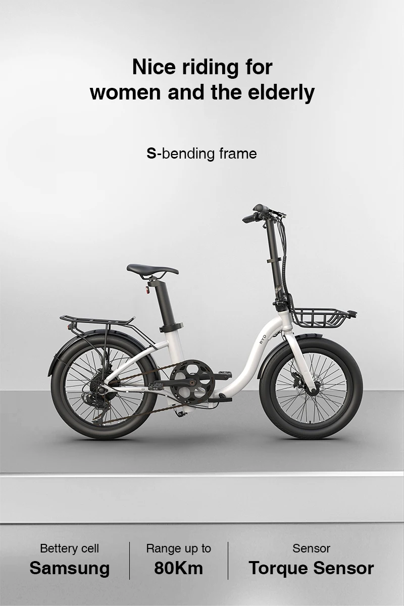 20 Inch Step through Puncture-Proof City Electric Bike