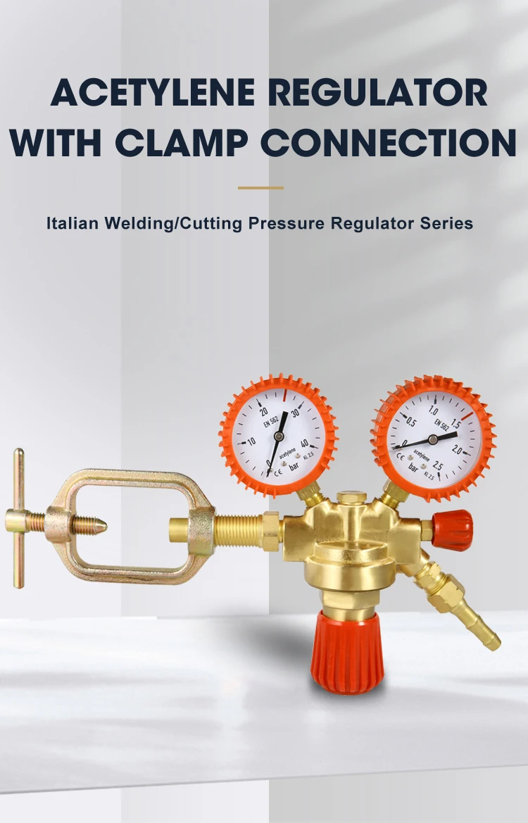 Fully Brass Italian Style Industrial Acetylene Welding/cutting Pressure ...