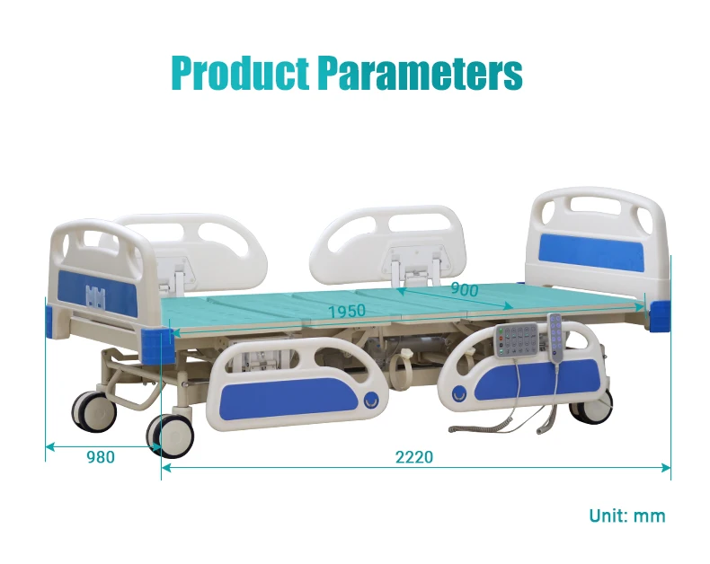 Electric Fivefunction Hospital Beds Medical Icu Cpr Bed Hospital Bed ...