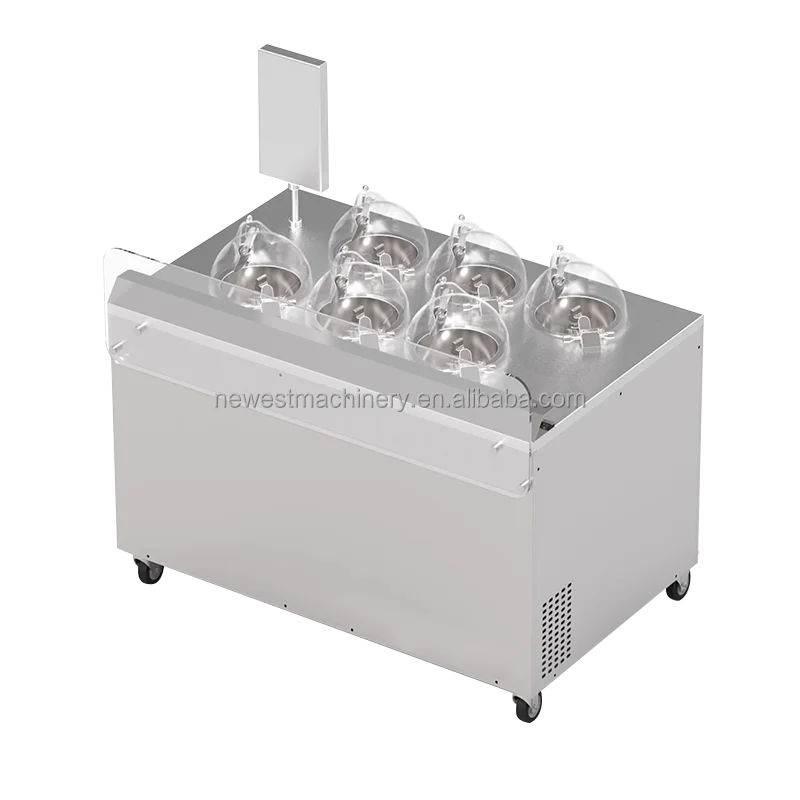 2-cylinder Built In Led Spotlight Hard Ice Cream Sorbet Helato Gelato ...