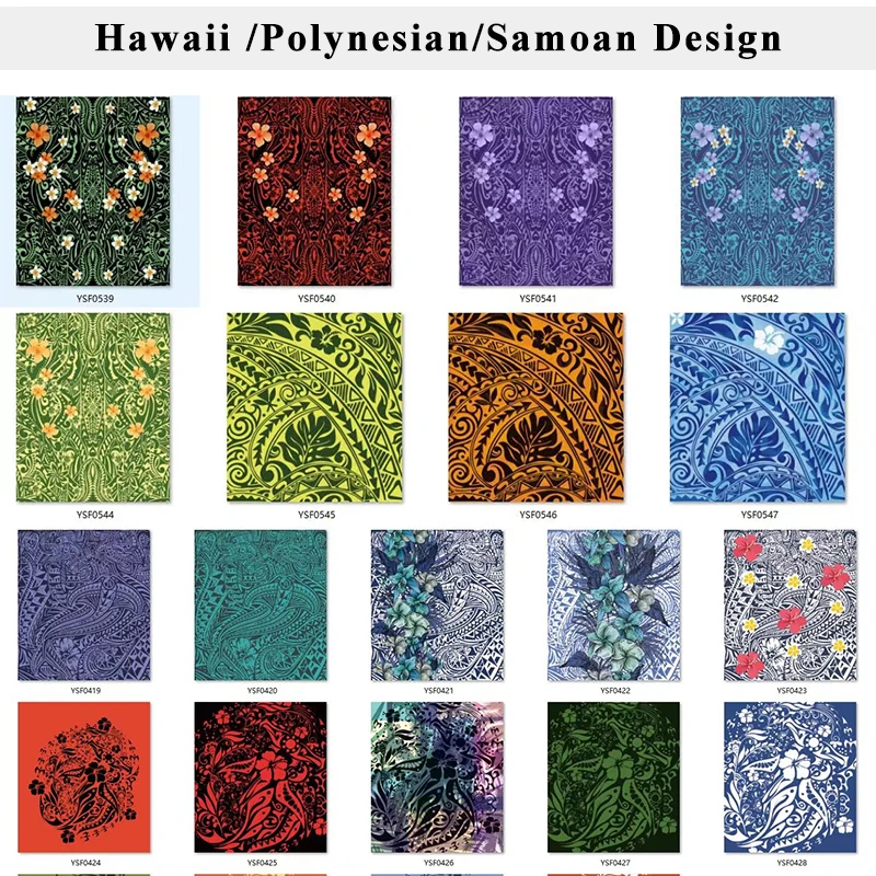 Hawaii Style Top Sell Custom Digital Polynesian Samoan Isand Fabric ...