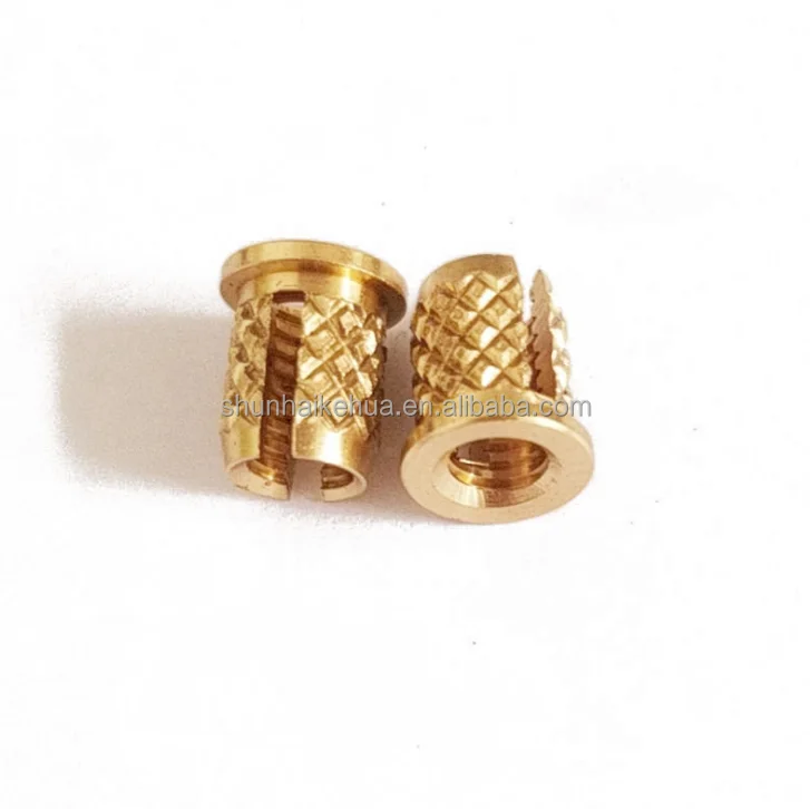 M4 M5 M6 Slotted Blind Insert Nut Copper Brass Bushing Threaded Inserts ...