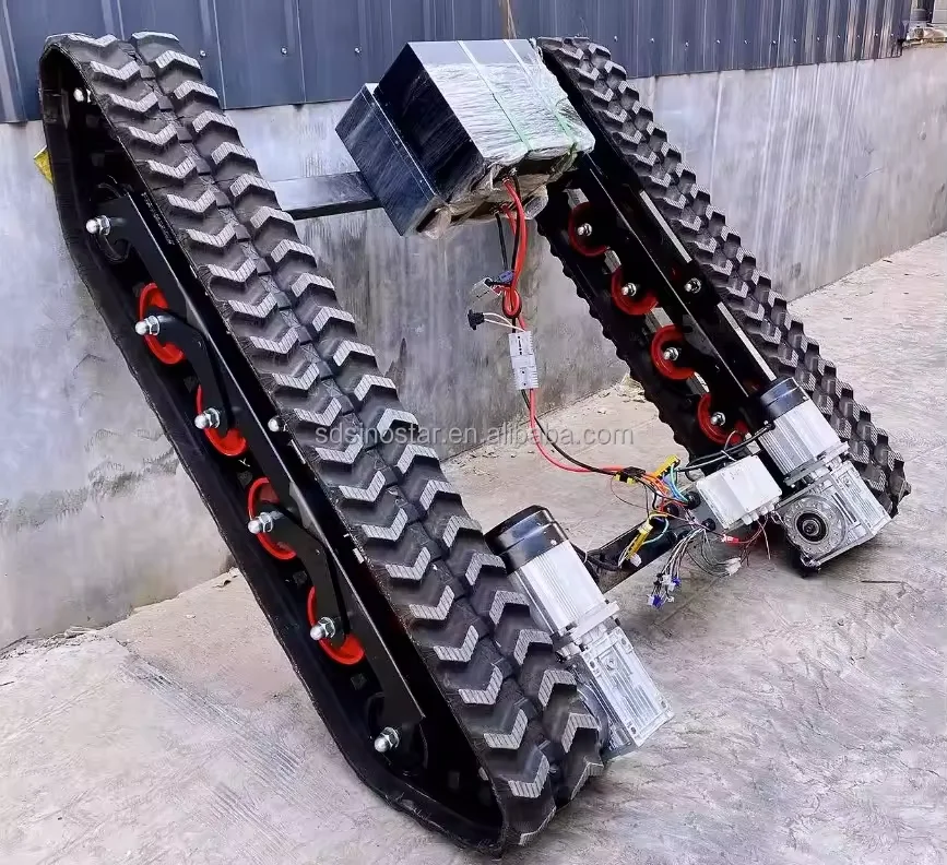 Rubber Track Chassis Robot With 500-800kg Carry Capacity Climbing All ...