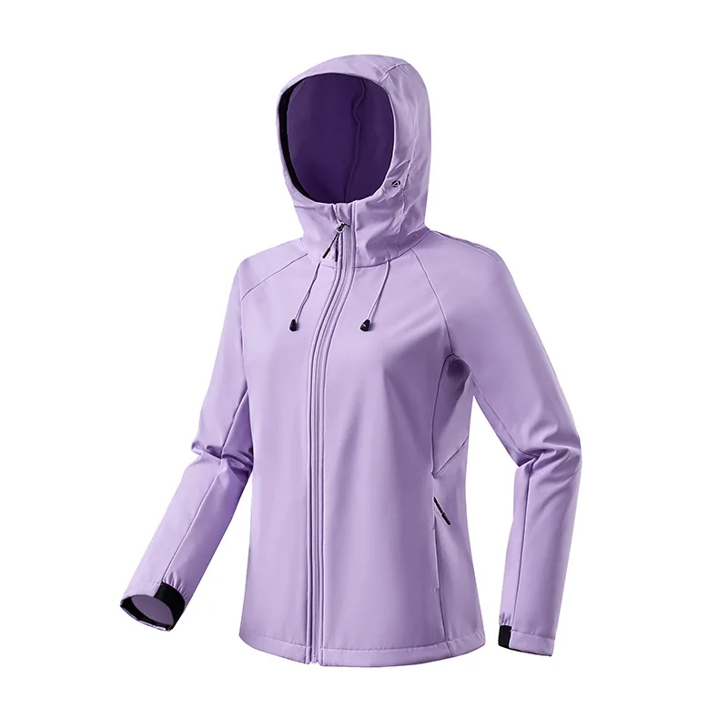Custom Waterproof Soft Shell Hooded Jacket Wear Resistant Scratch ...