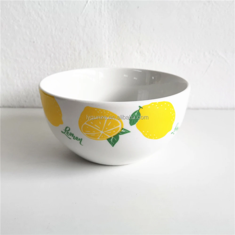 18-piece Nodic Lemon Decorated Ceramic Porcelain Dinnerware Set Modern ...