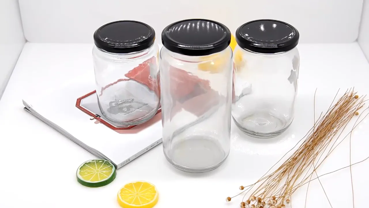 Cheap Price 1000 Ml 1l Big Volume Glass Round Shape Food Storage ...