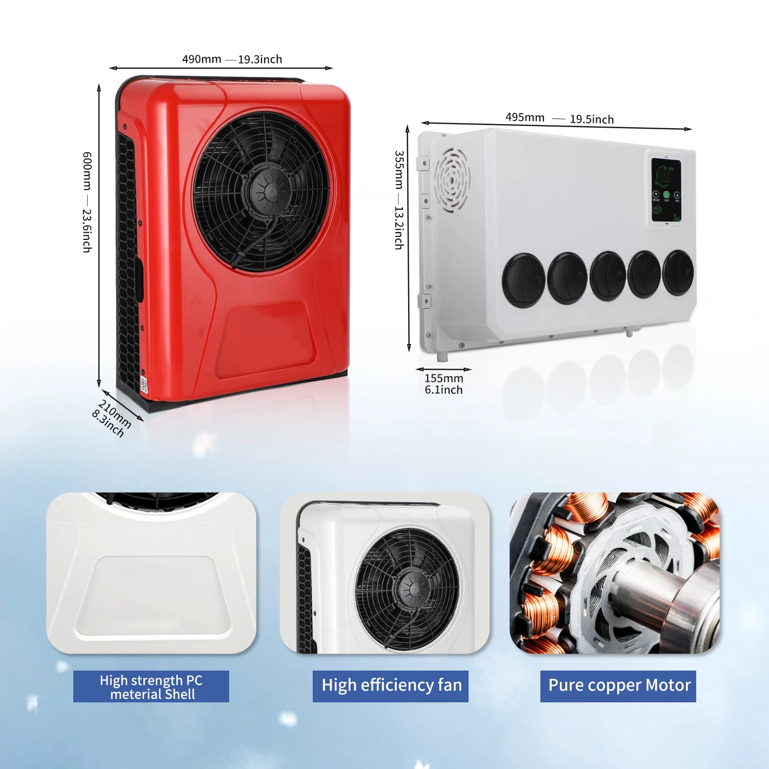 Electric Truck Air Conditioning Systems Parking Air Conditioner 12 Volt ...