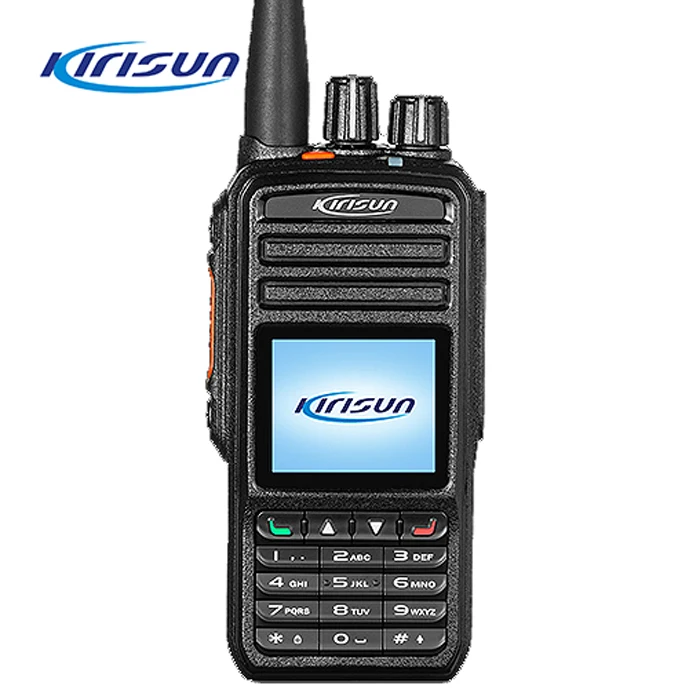 Kirisun DP580 VHF UHF two way radio long distance bluetooth GPS Handheld portable two-way radio ...