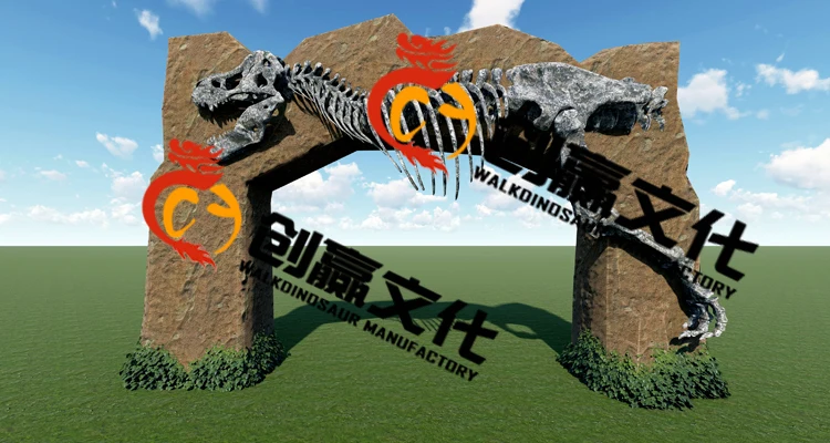 Jurassic Dino Theme Park Entrance Creative Dinosaur Gate For Decorative ...