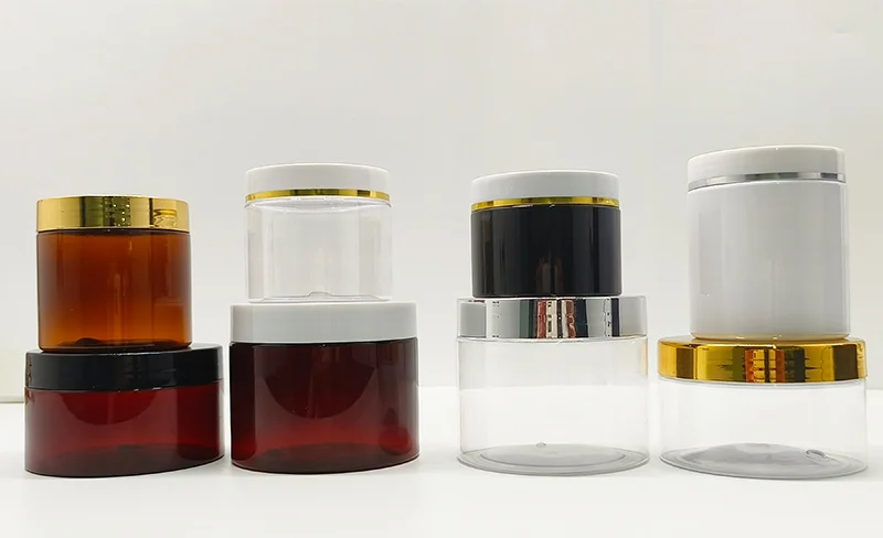 Food Grade 100ml 120ml 150ml 250ml 1litre Clear Plastic Cosmetic Cream Pet Jars Cosmetic ...