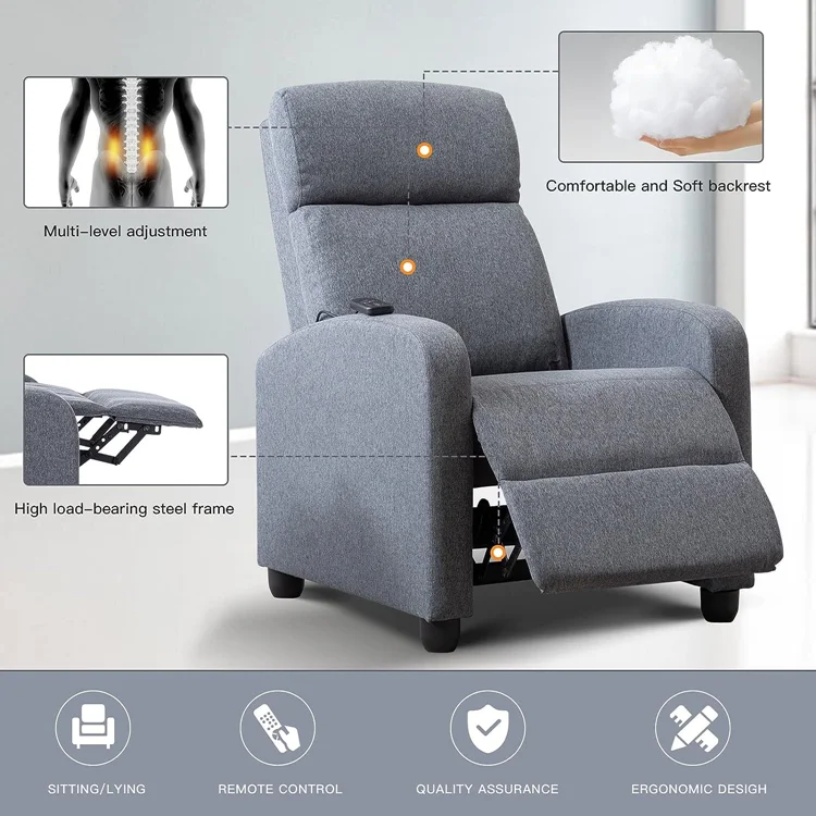 Modern Recliner Chair Functional Sofa Set 1 Seater Electric Recliner ...