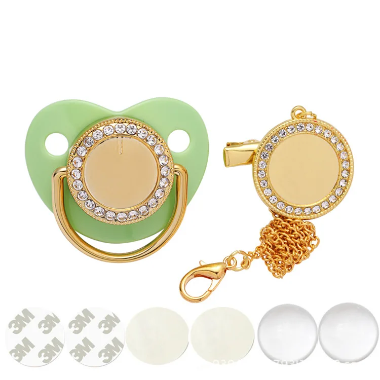 Luxury Pacifier For Baby Luxury Gold Sublimation Blanks Pacifier Custom ...