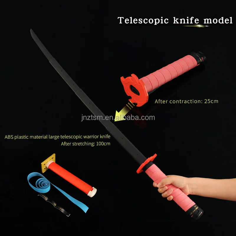 100cm Anime Sword - Retractable Plastic Katana for Cosplay