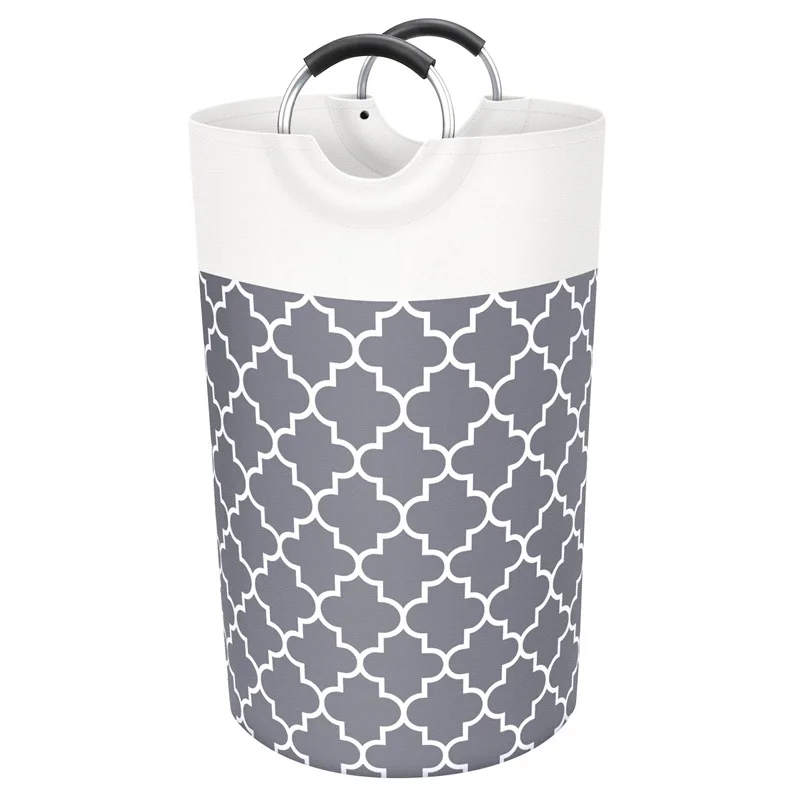 Large Linen Laundry Hamper with Handles Clothes Basket for Bedroom and ...