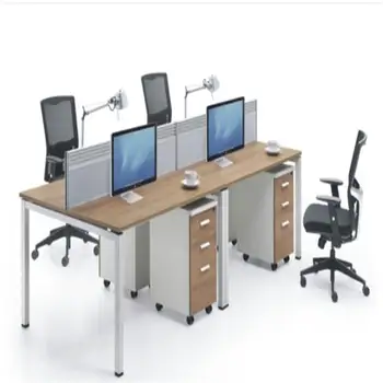 4 Person Office Workstation Modular Staff Working Station Office Desks ...