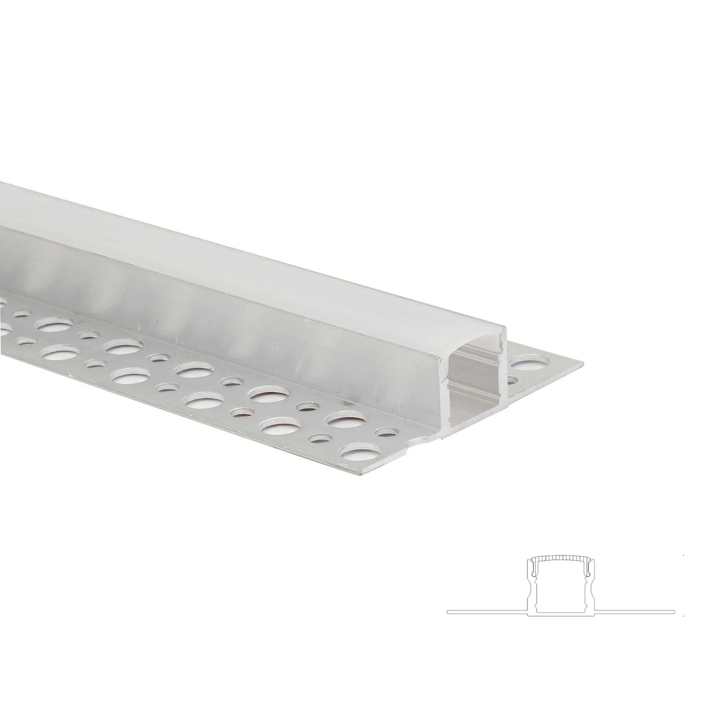 60*13mm Recessed Gypsum Wall Trimless Led Aluminum Channel Pc Diffuser ...