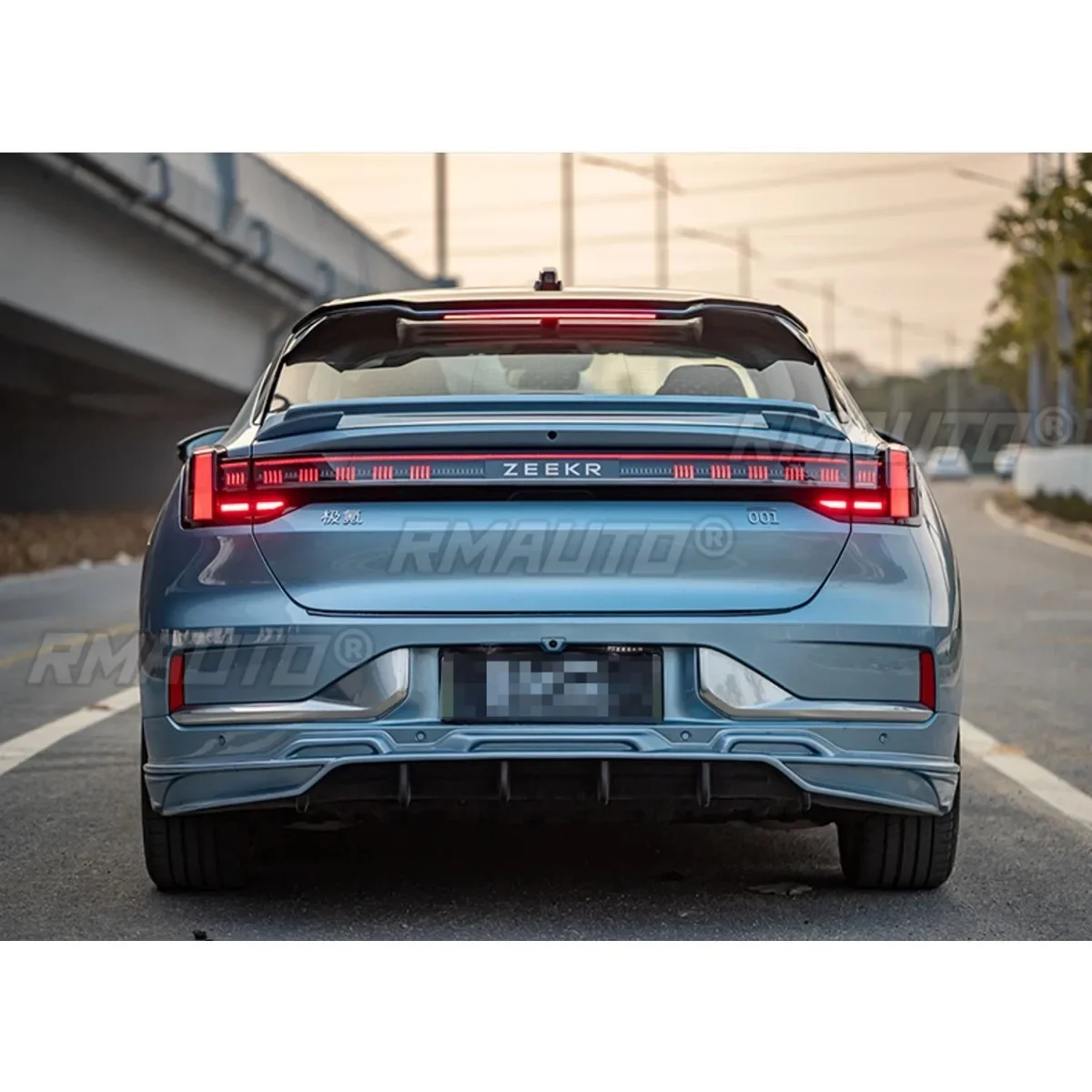 001 Body Kit Rear Roof Spoiler Glossy Black Sport Style Rear Wing Rear ...