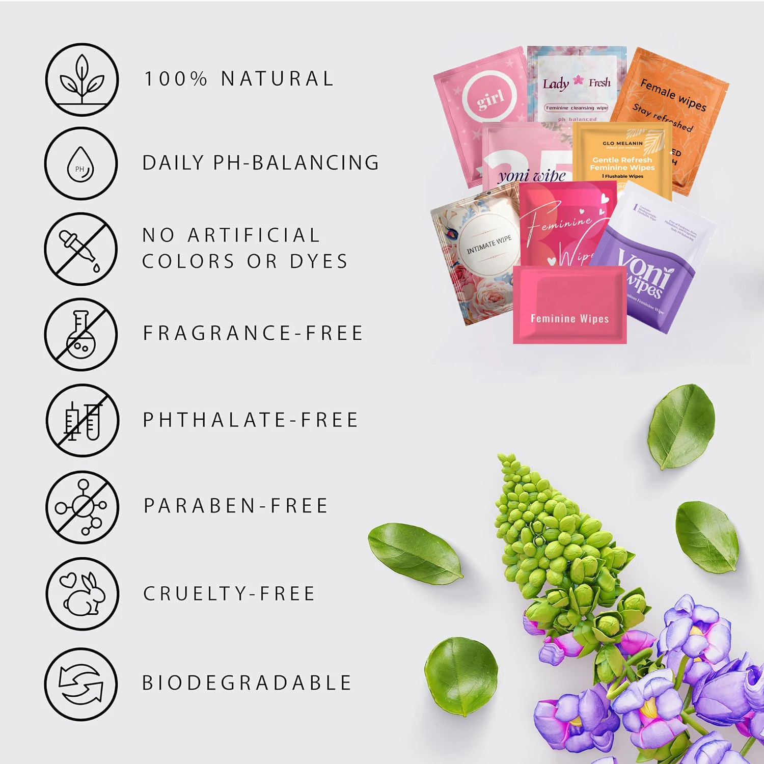 Bulk Flushable Wipes Feiminine Male Individual Wrapped Hand Wipes ...