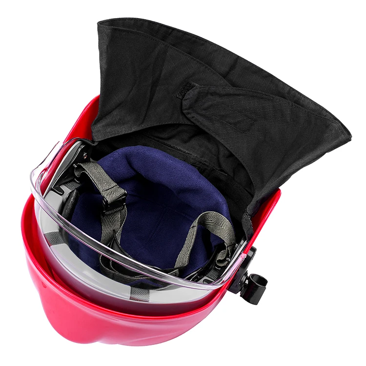European Full Face Firefighting Helmet - Modern Safety Gear