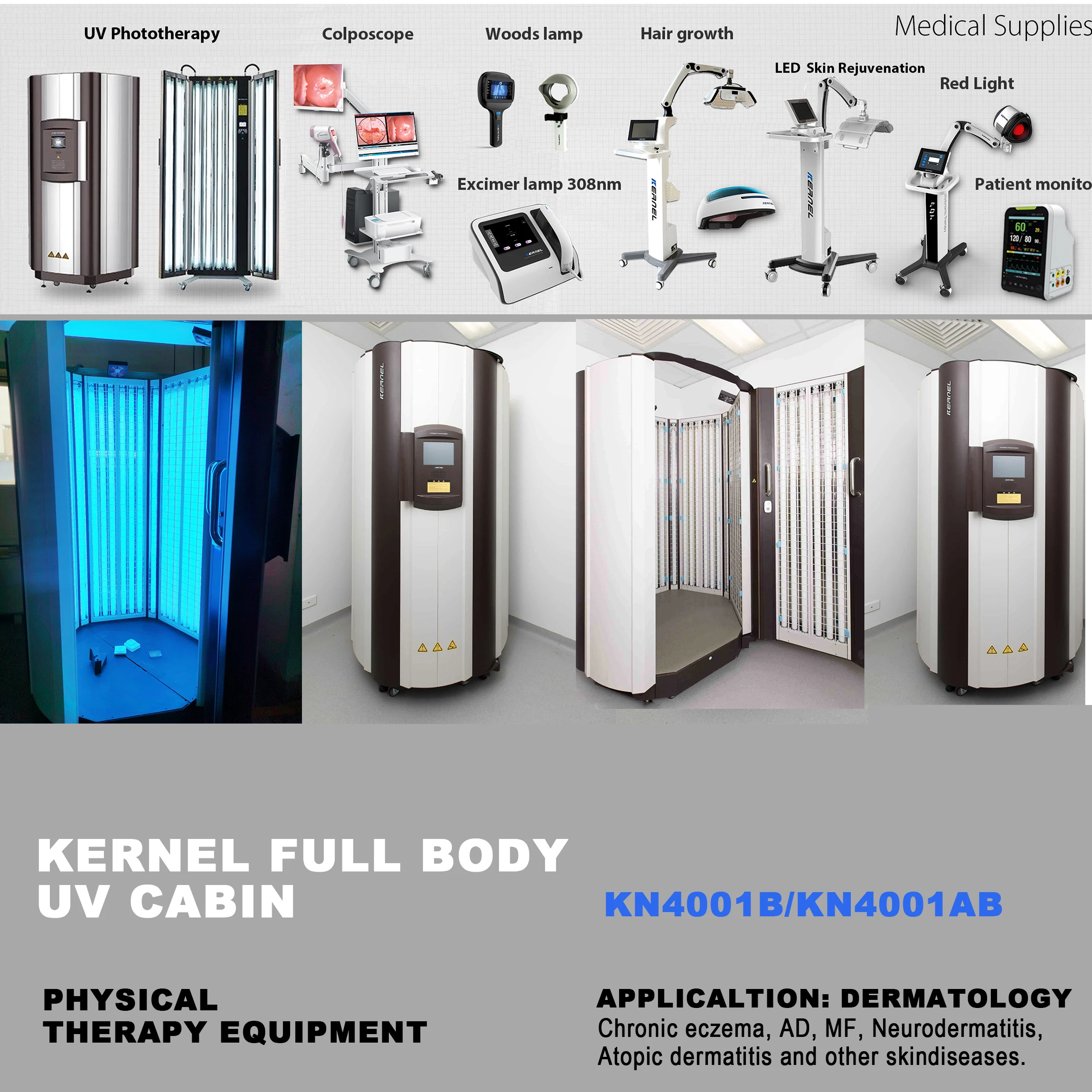 Full Body UV Phototherapy Equipment KN-4001 for Psoriasis