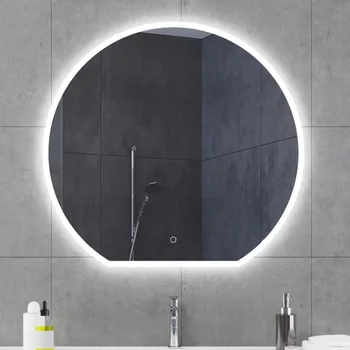 New Half Circle Illuminated Wall Led Backlit Front Light Smart Led Wall Bathroom Mirrors With ...