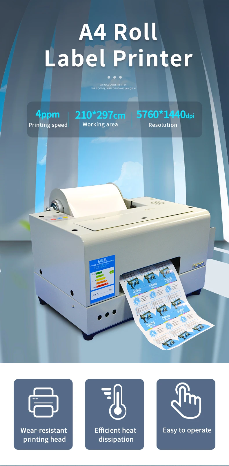 2023 Hot Popular A4 Roll to Roll Label Printer Machine With L805 Print ...