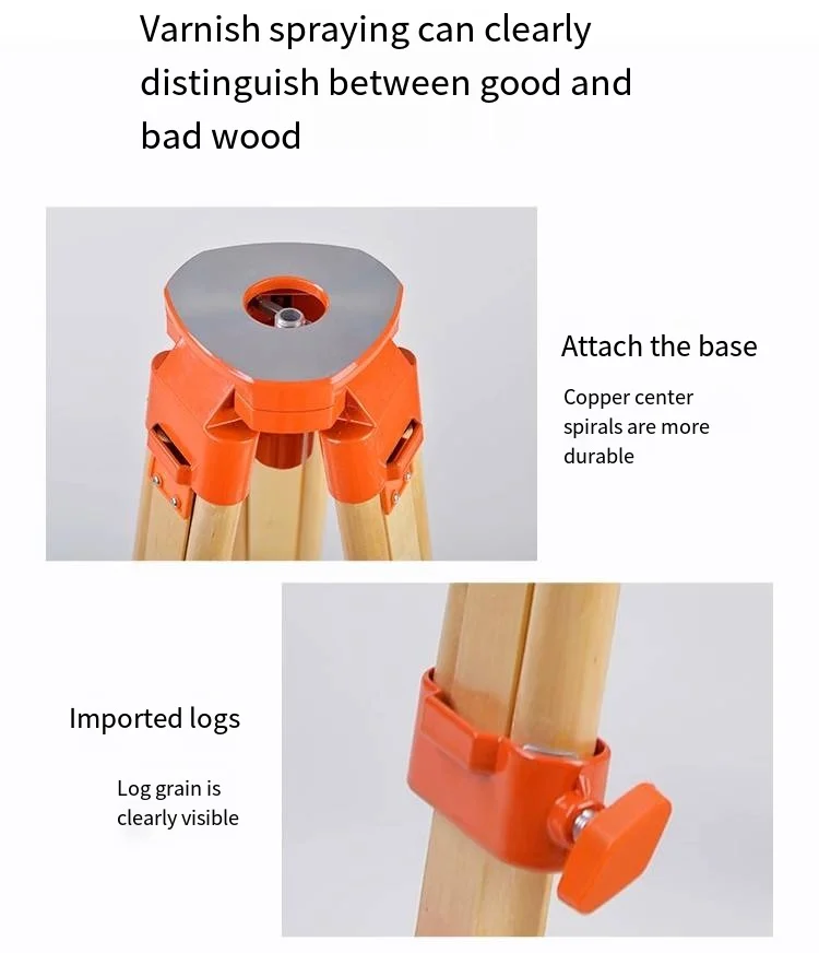 Surveying Tripods Wooden Surveying Instrument Tripod For Total Station ...