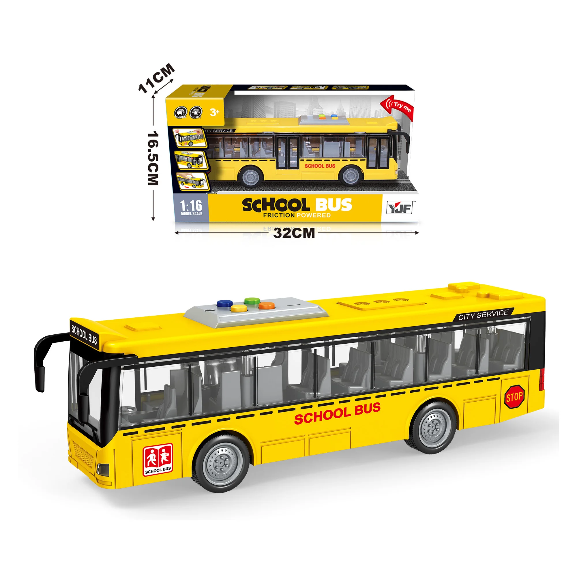 1:16 Campus Bus Educational Toy For Stimulating Imagination And ...