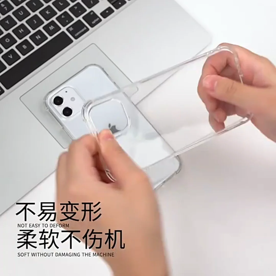 2in1 Clear Back Protector Magnet Phone Case Screen Protector Tempered ...