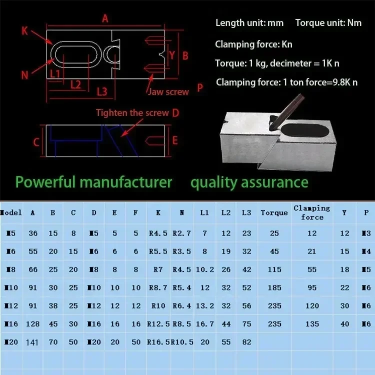 TEBAK One Way Clamping Fixture - Precision Machine Vise
