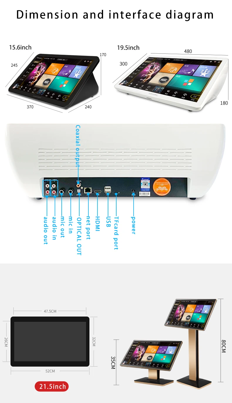 Inandon Karaoke Machine 21.5 4IN1 - Smart Home Party Set