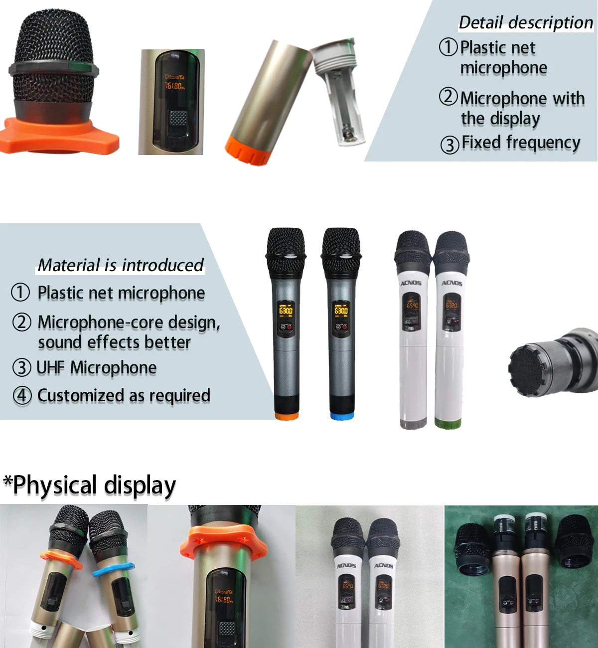 Vhf Wireless Microphone With Pcb Receiver Board For Trolley Speaker ...