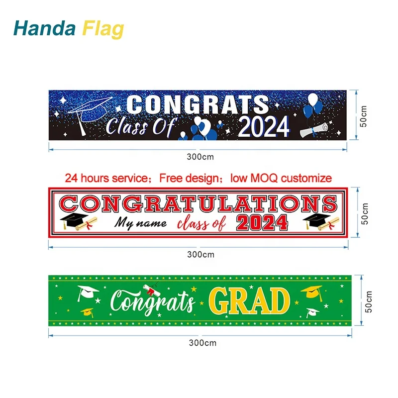HanDa New colorful Graduation Banner graduation party gathering scene ...