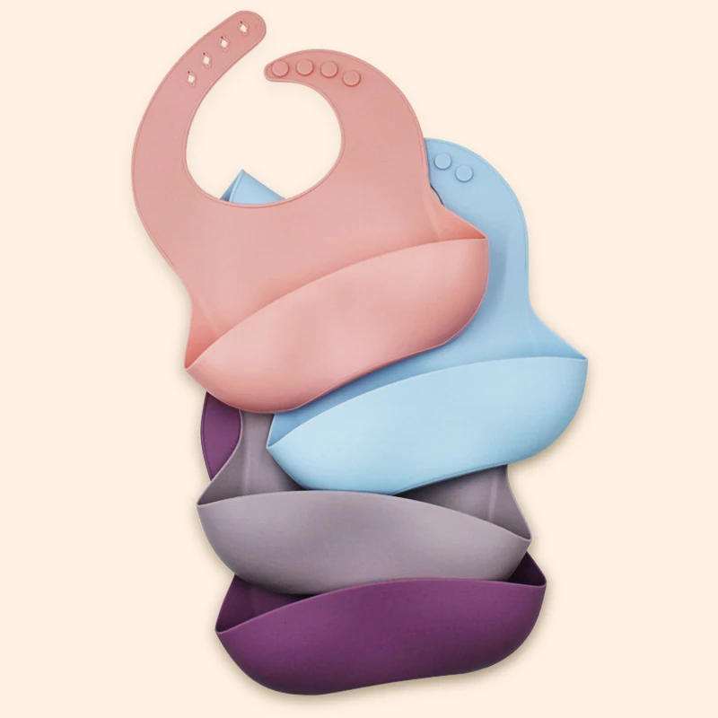Baby Silicone Bibs Long Sleeve Waterproof Silicone Custom Baby Bibs ...