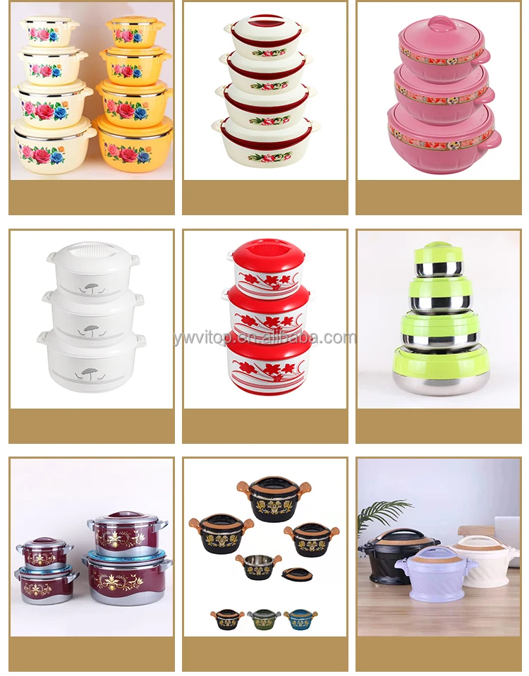 3pcs 3l+5l+7 Large Bowls Storage Container Big Hot Pot Thermal ...