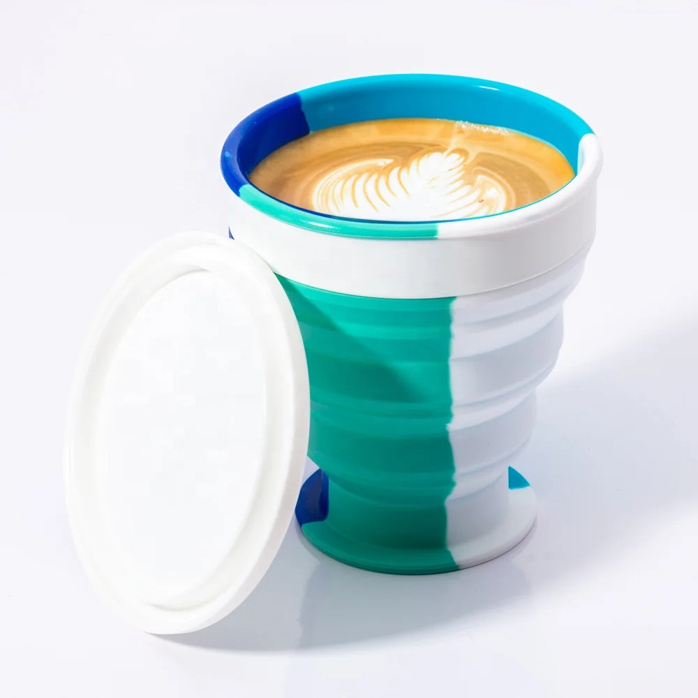 Portable Reusable Drinking Mug Heat Resistant Silicone Collapsible ...