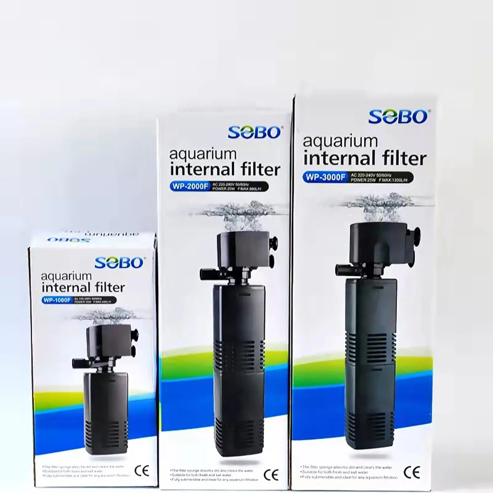 Sobo Fish Tank Filter 3 In 1 Aquarium Internal Filter Submersible Bio ...
