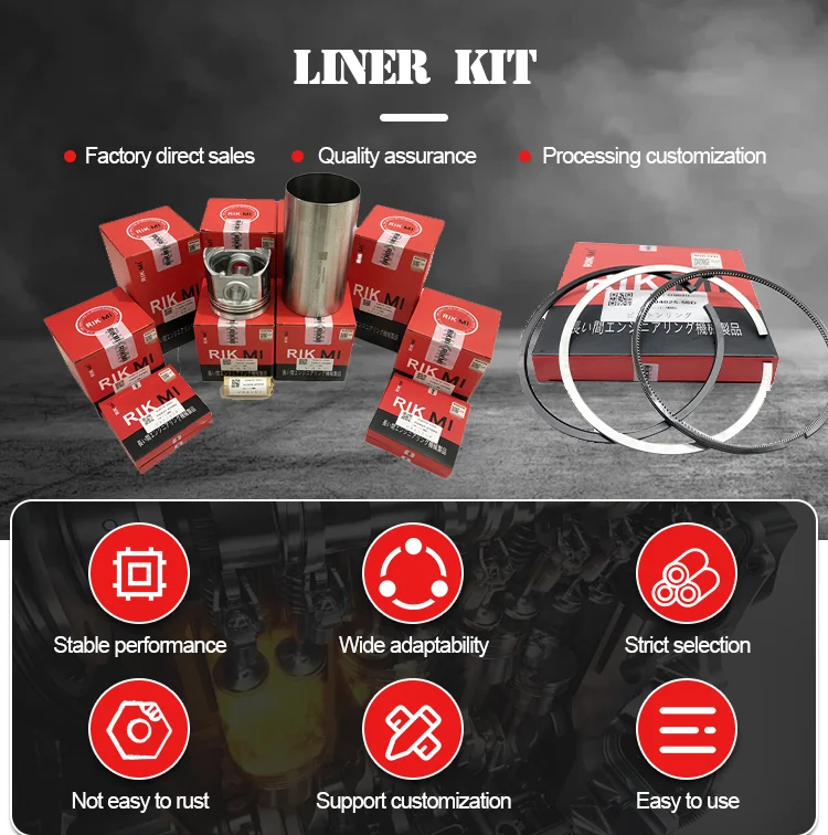 Excavator Forklift Forklift Harvester Diesel Engine Cylinder Kit Liner ...