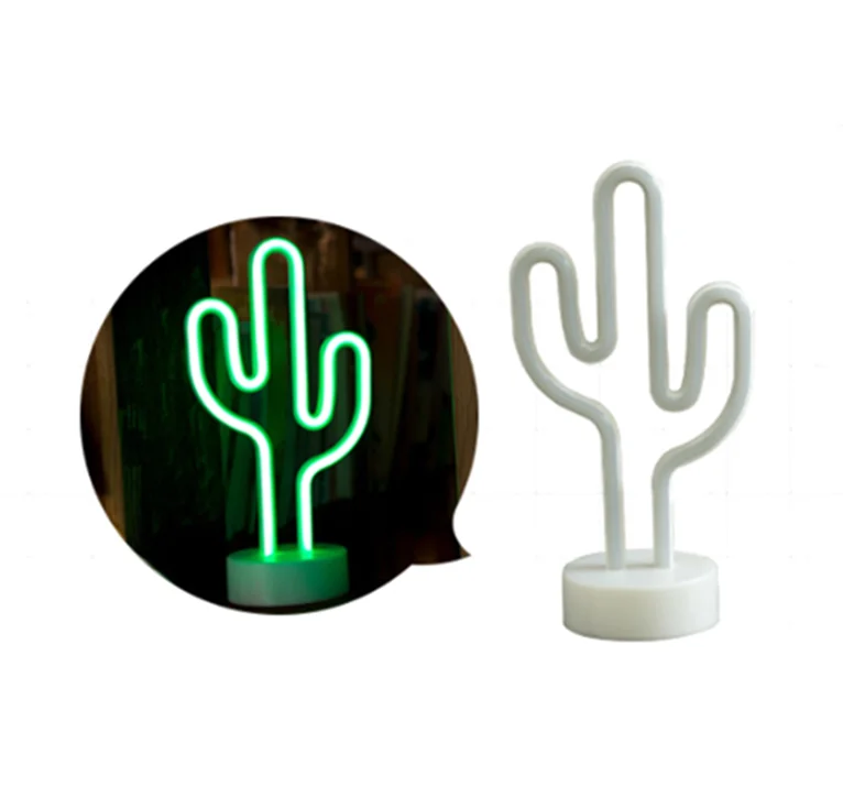Hot Sale Desktop Decorative Led Cactus Neon Lamp Light Kid's Room ...