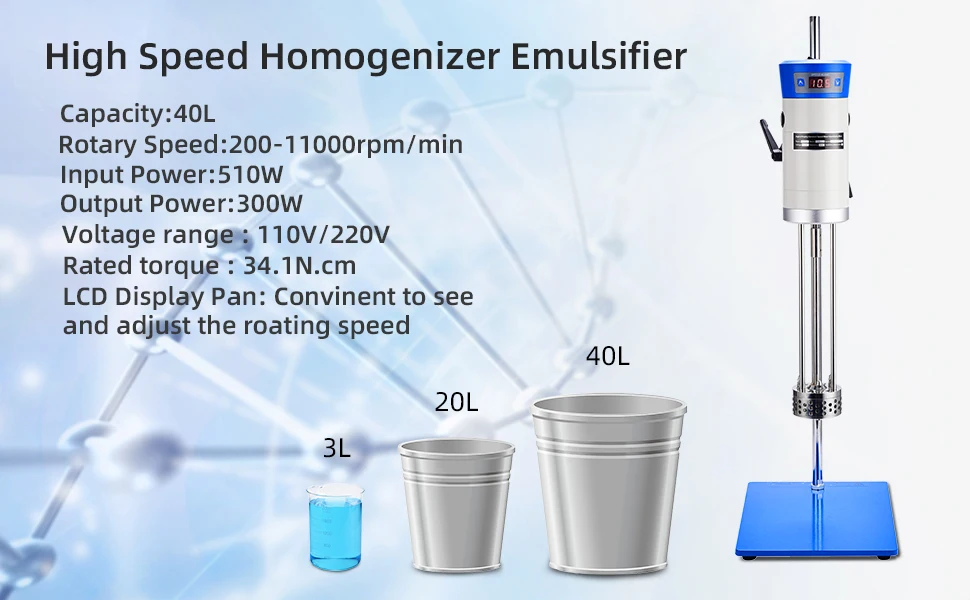 IKEME 40L High Speed Mixing Cosmetics Lotion Homogenizer