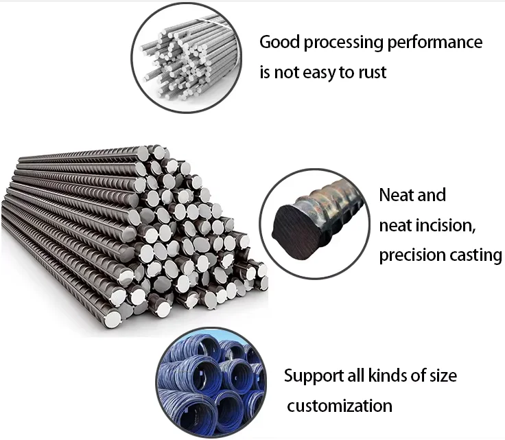 High Tensile Concrete Steel Rebar ASTM A615 HRB400 6mm 8mm 10mm 12mm ...