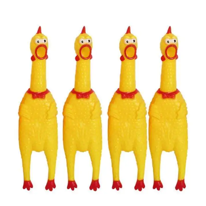 Wholesale Pet Squeak Toys - 38CM Yellow Chicken Dog Toy