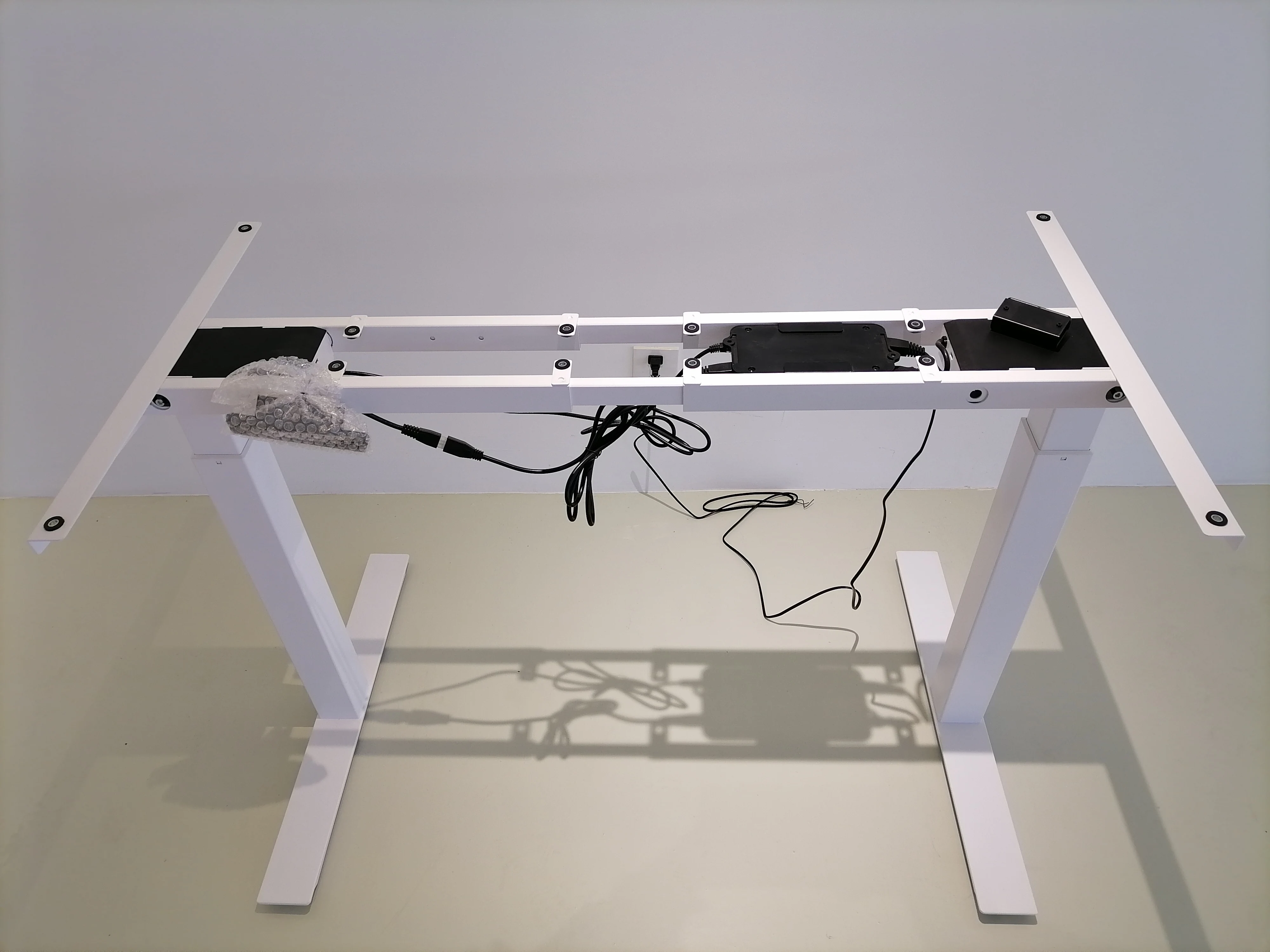 Dual Motor 2 Stage Electric Motorized Sit Stand Desk Height Adjustable ...