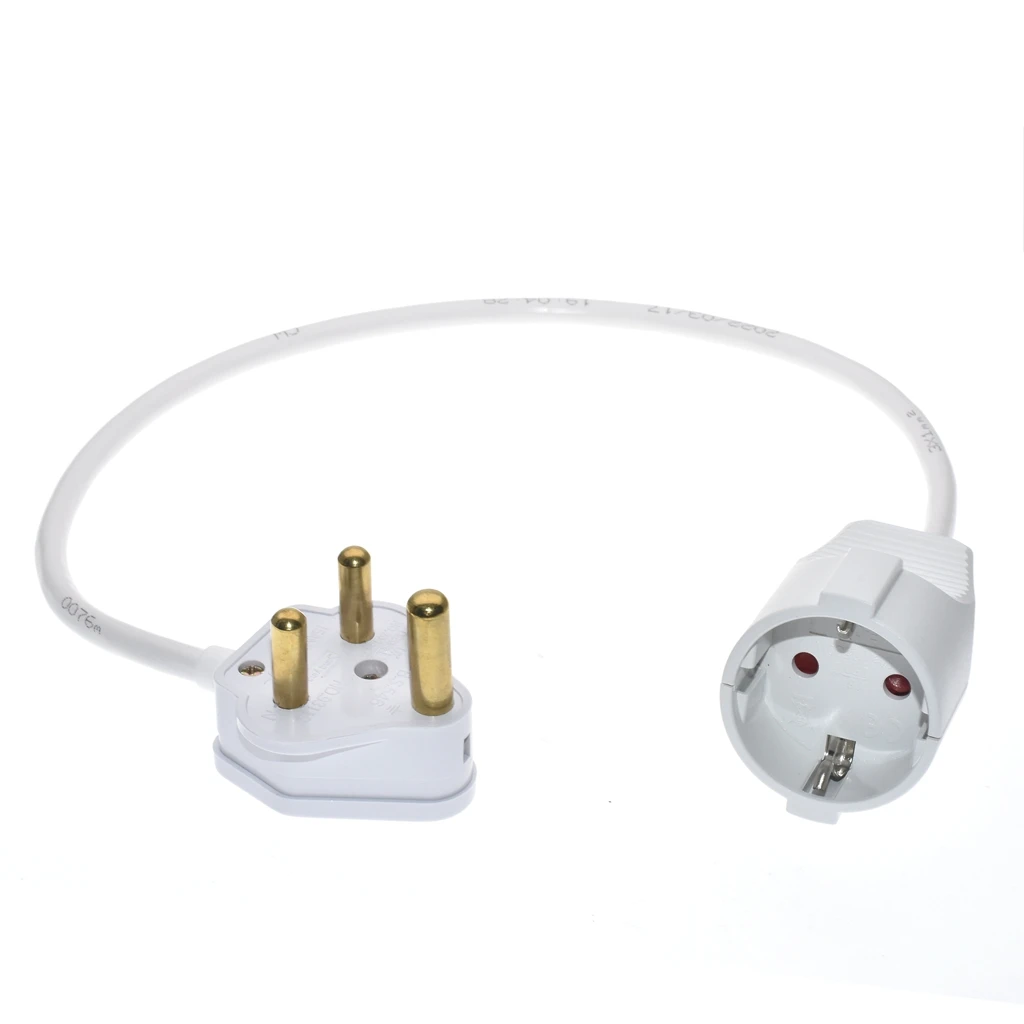 Sabs South Africa Plug To Cee 7/3 European Female Schuko Outlet Socket ...