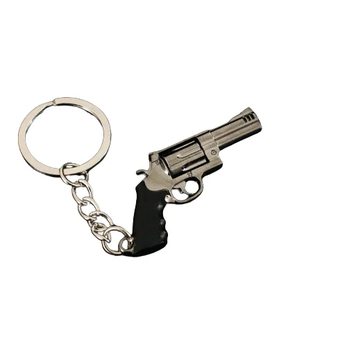 Miniature Gun Models Mini Gun Keychain Revolver Key Chain Gun Metal ...