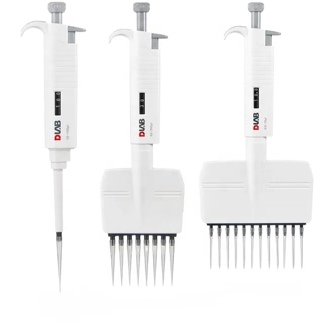 Dlab Volume Adjustable Pipette Autoclavable Single Channel And (8/12 ...