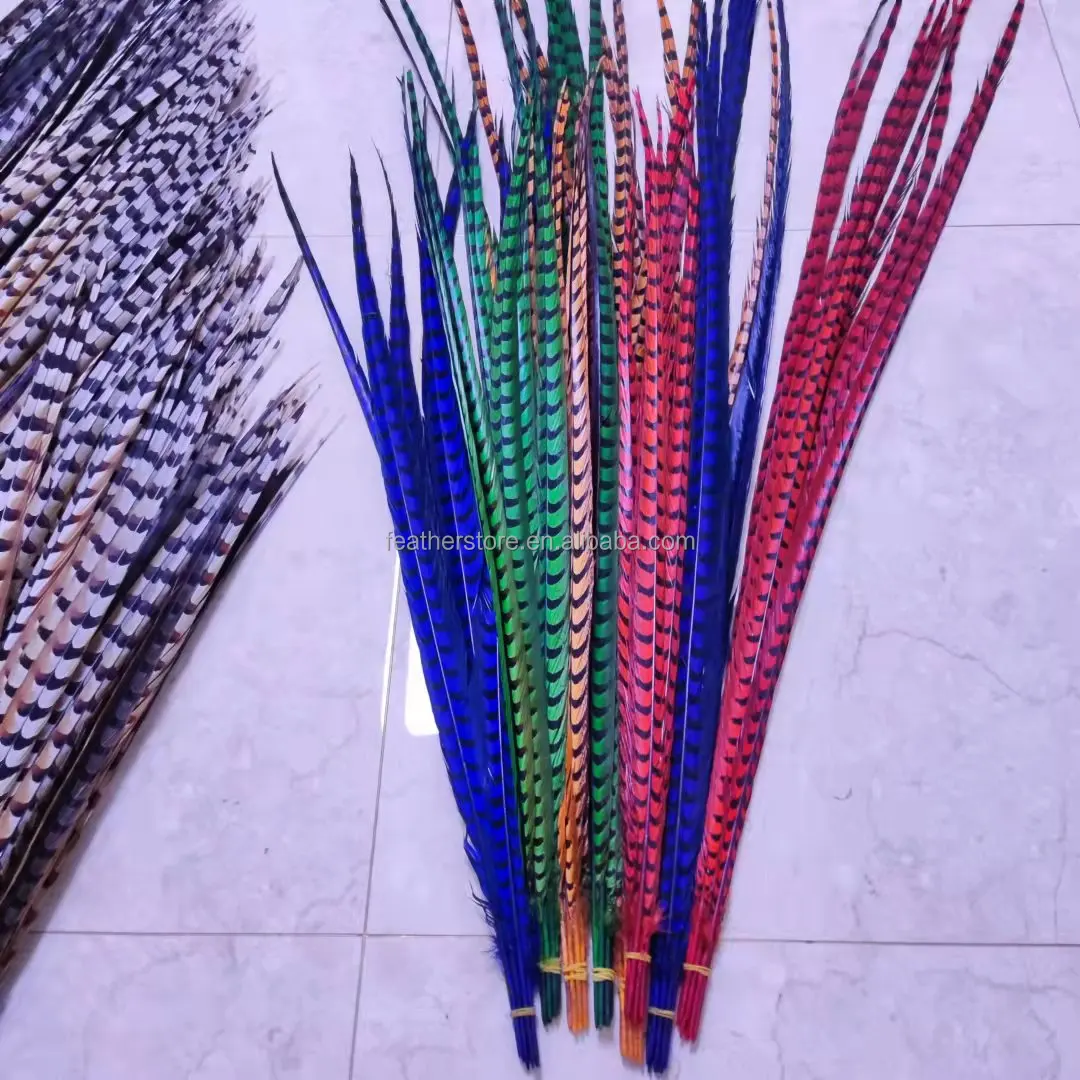 Wholesale 90-100cm Natural Dyed Color Long Reeves Pheasant Tail Feather ...
