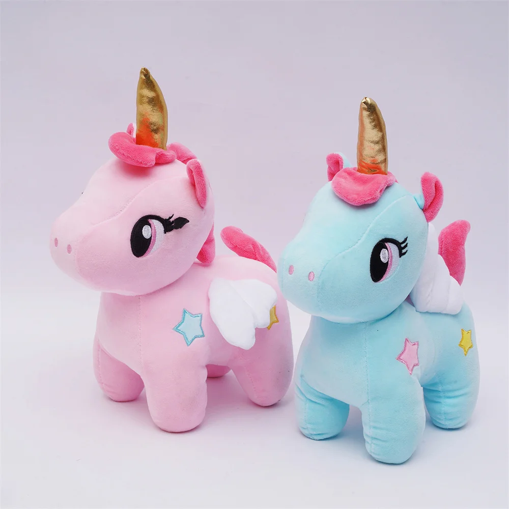 Plush Toy Cute rainbow unicorn Toy Angel wings unicorn Stuffed Animal ...